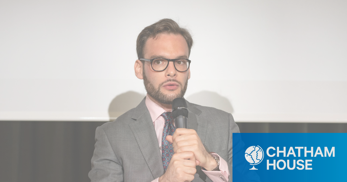 Grégoire Roos | Chatham House – International Affairs Think Tank